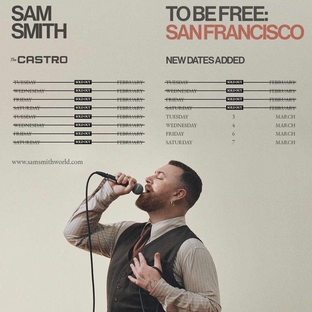 Sam Smith in San Francisco at The Castro