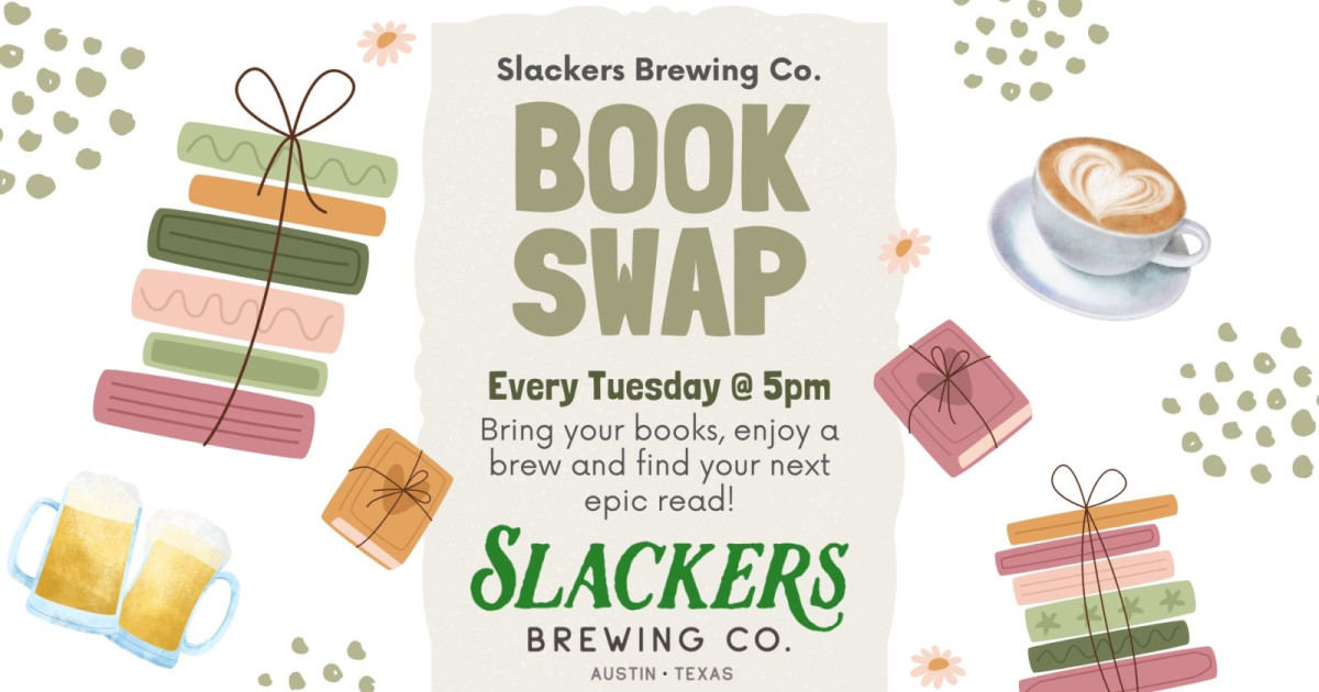 Slackers Book Swap in Austin at Slackers Brewing Co.