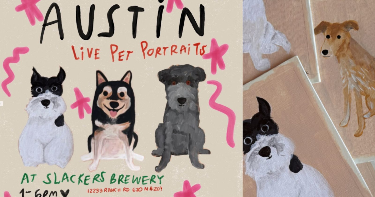 Artist Andrea Caceres Creates Live Pet Portraits in Austin at