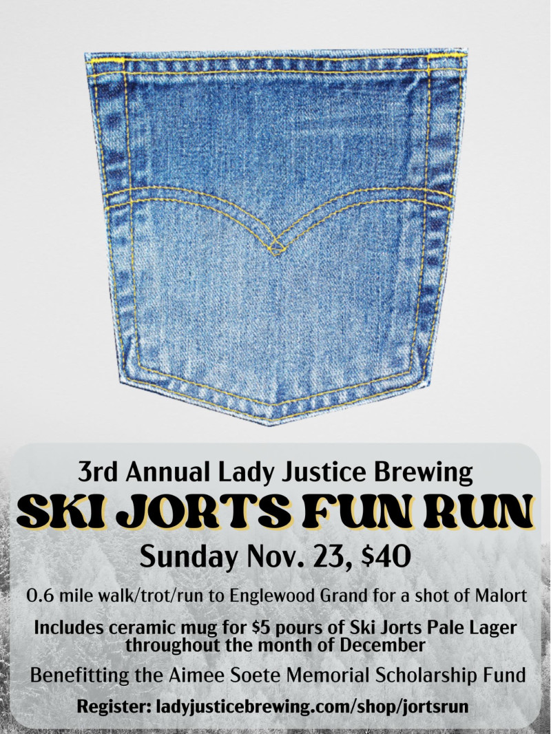 Ski Jorts Fun Run in Englewood at Lady Justice Brewing
