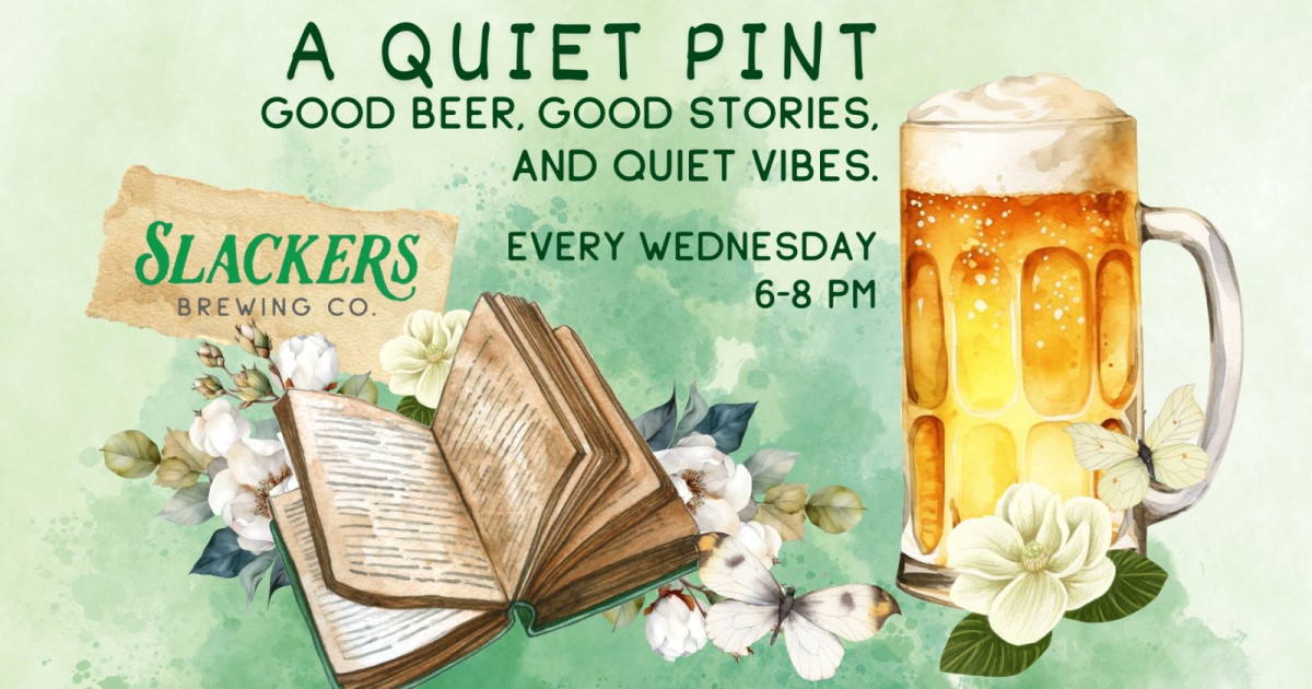 A Quiet Pint - Silent Book Club in Austin at Slackers Brewing Co.