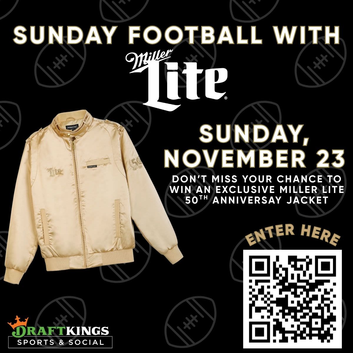 Sunday Football with Miller Lite at DraftKings in Nashville at