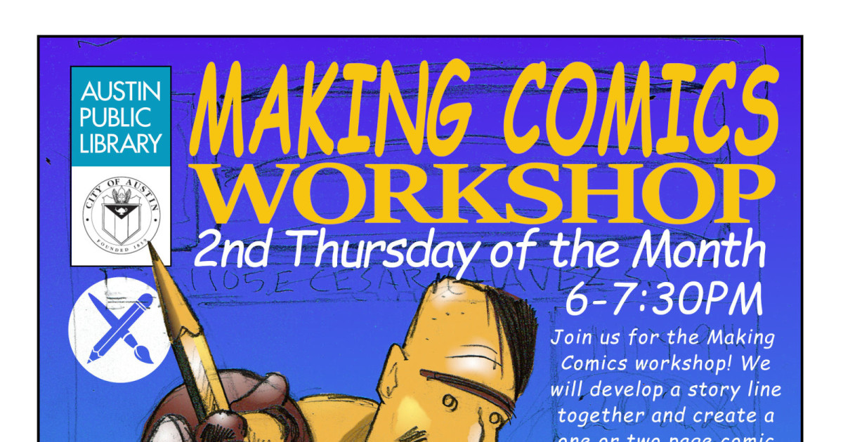 The Drawing Comics Workshop in Austin at Austin Public Library