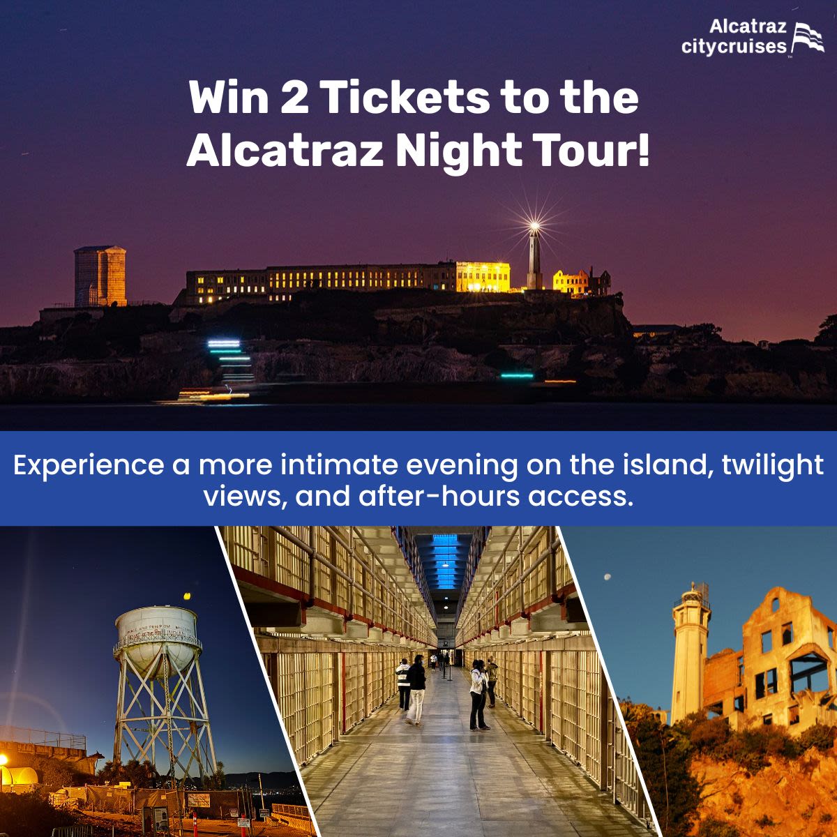 Alcatraz Night Tour Giveaway in San Francisco at Pier 33