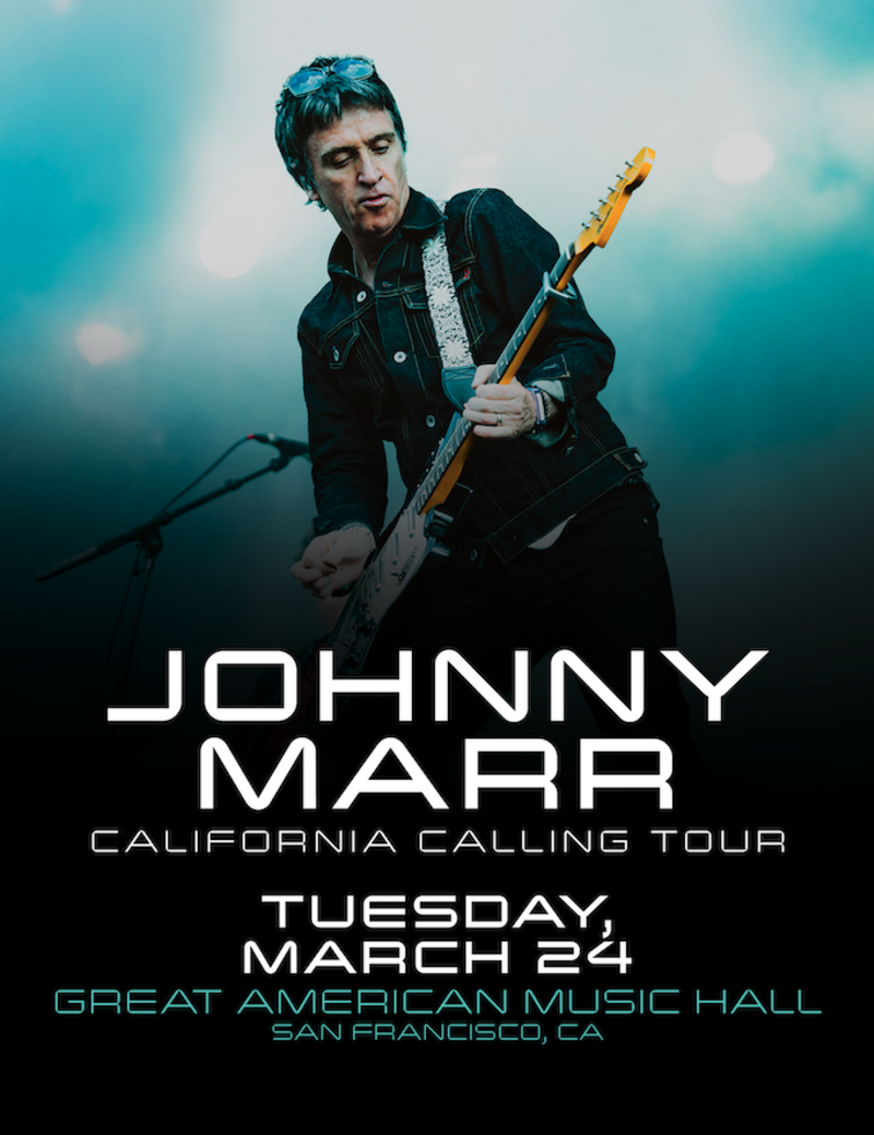Johnny Marr in San Francisco at Great American Music Hall