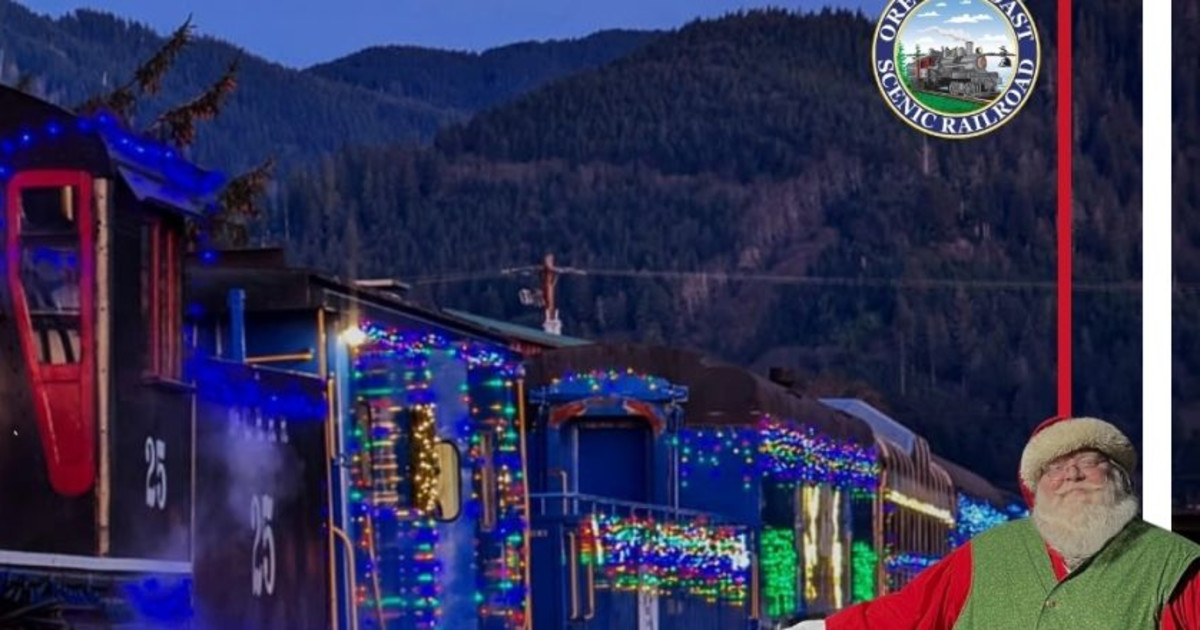 Candy Cane Express in Portland at Oregon Coast Scenic Railroad