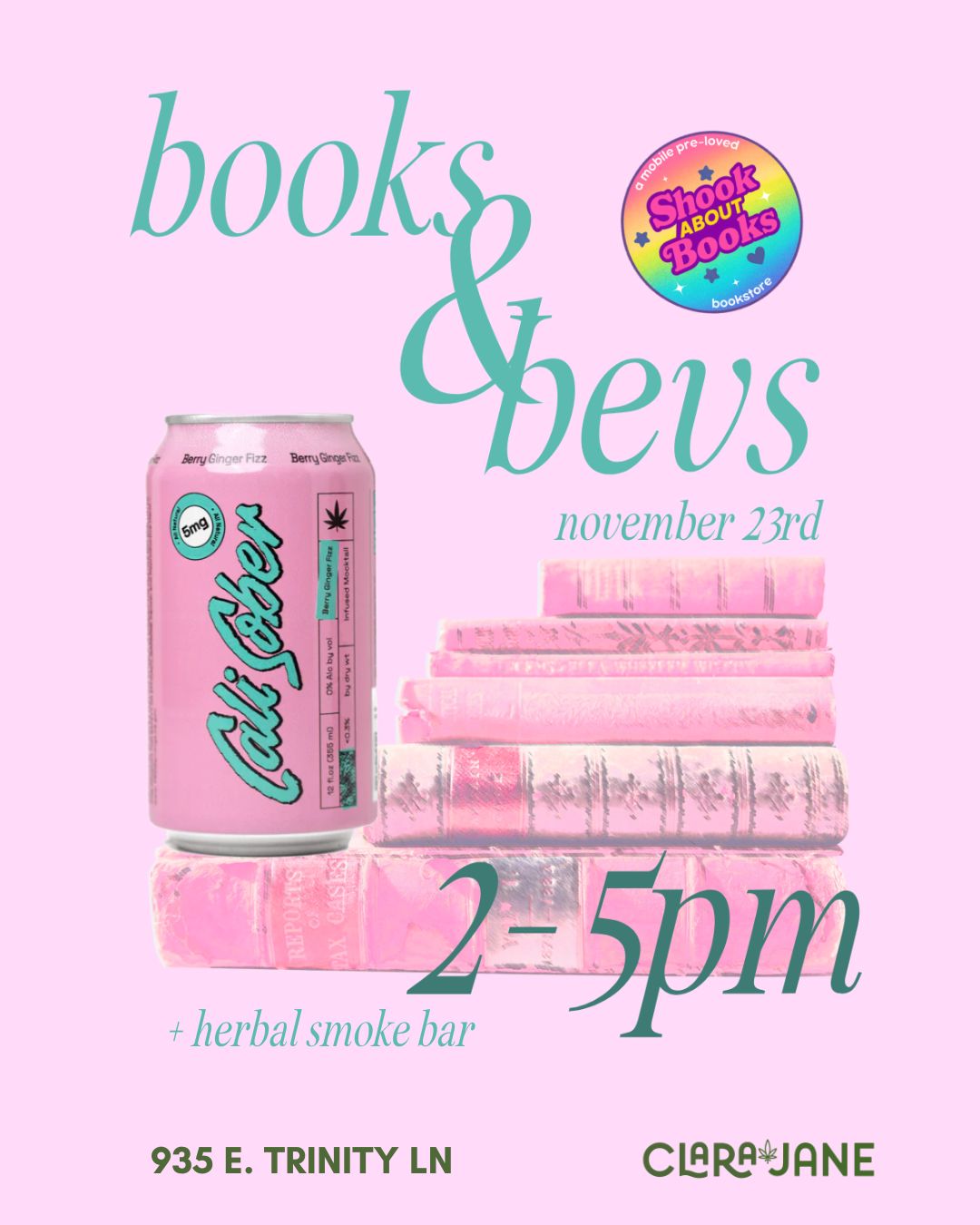Books & Bevs in Nashville at Clara Jane Hemp Dispensary