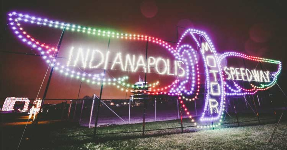 Lights at the Brickyard in Indianapolis at Indianapolis Motor