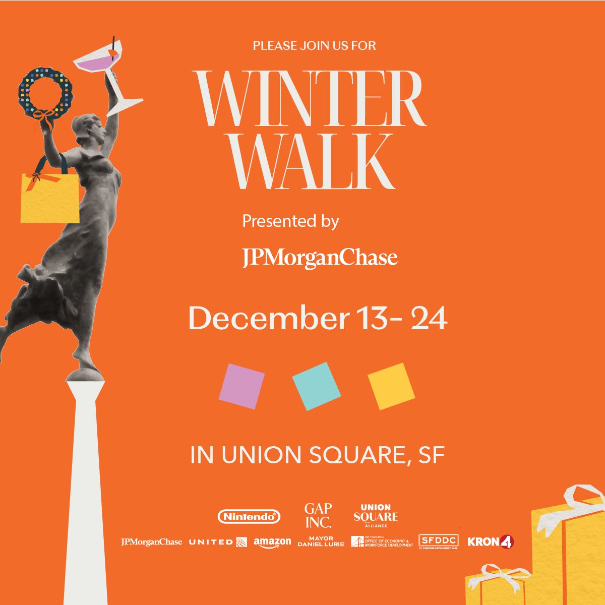 Winter Walk 2025 in San Francisco at Union Square