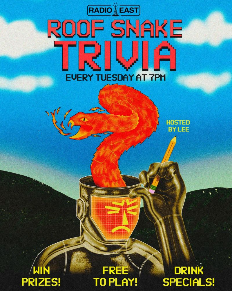 Radio Roof Snake Trivia hosted by Lee in Austin at Radio/East