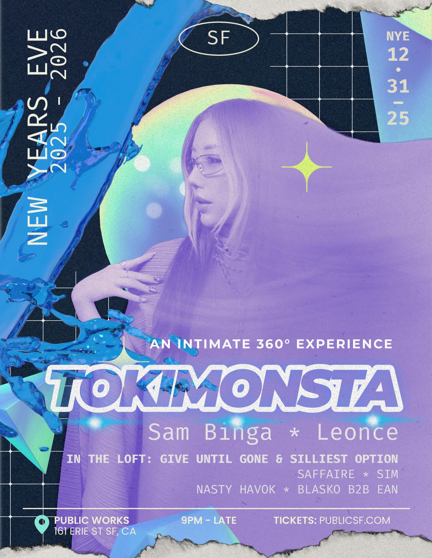 NYE 2026 w/ TOKiMONSTA, Sam Binga, Leonce + More in San Francisco