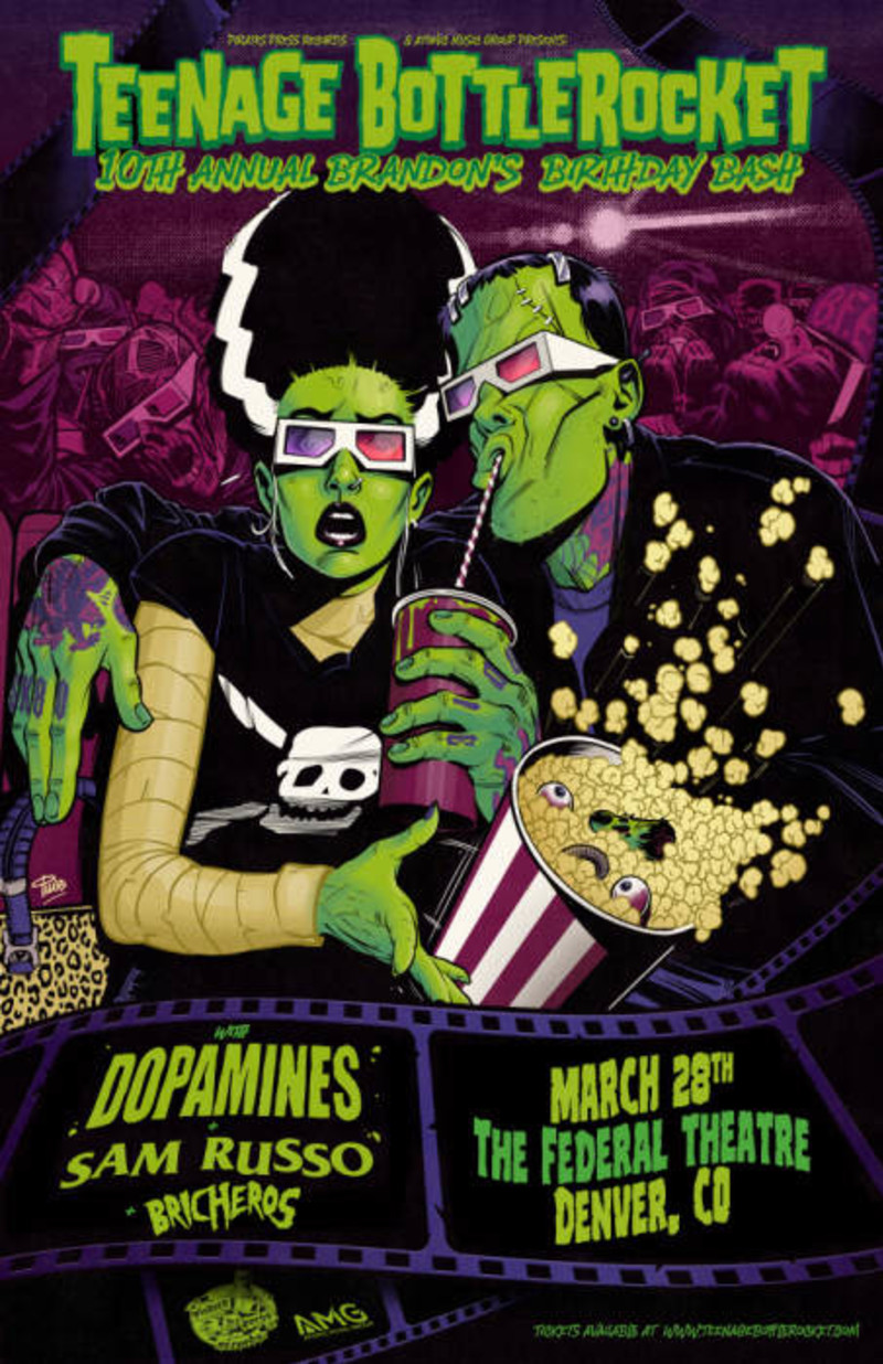 Teenage Bottlerocket w/ The Dopamines, Sam Russo, and Bricheros