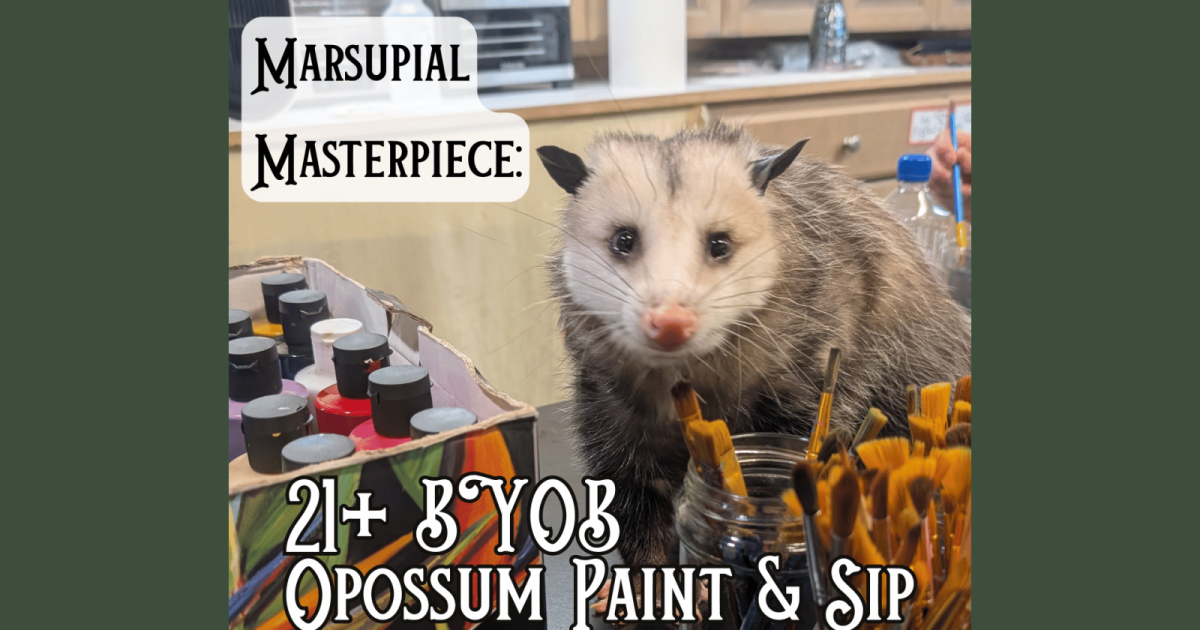 Marsupial Masterpiece: Opossum Paint and Sip! +21 BYOB in