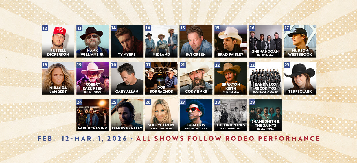 San Antonio Stock Show & Rodeo 2026 Concert Lineup