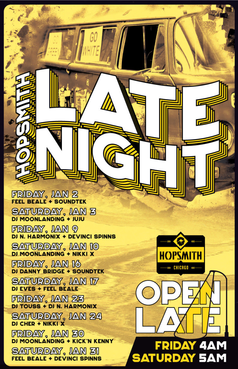 HOP LATE NIGHT TIL 5AM with DJ Eves + Feel Beale in Chicago at