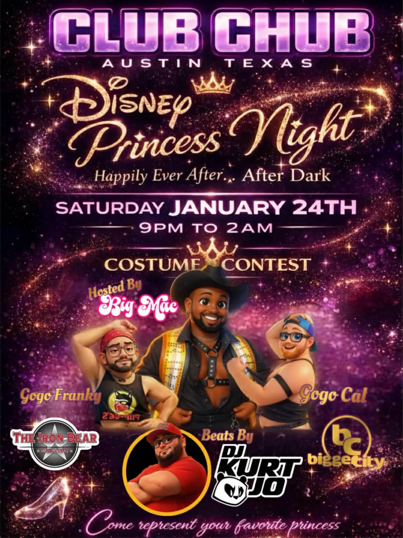 Club Chub Presents: Disney Princess Night in Austin at The Iron