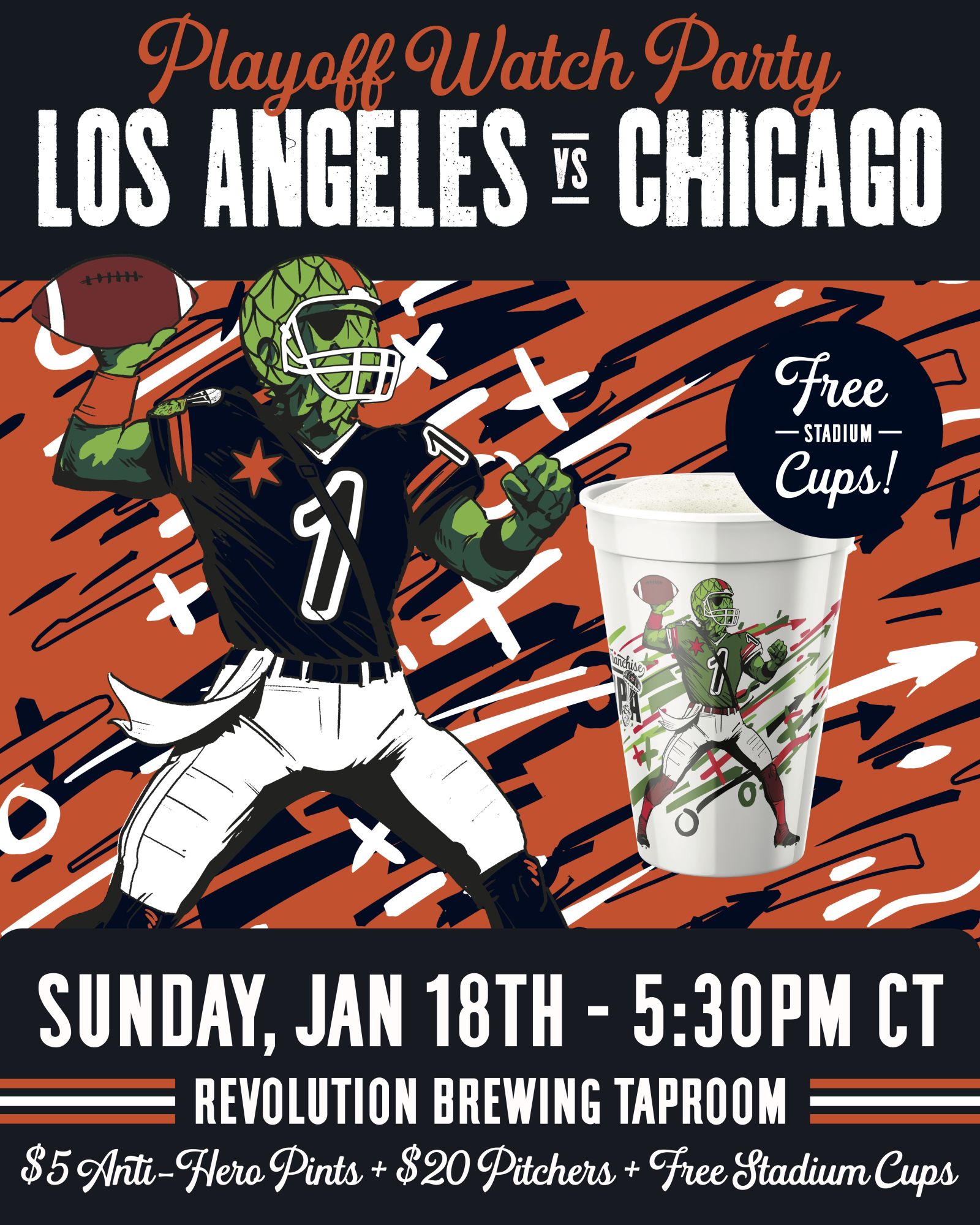 Los Angeles vs. Chicago Watch Party in Chicago at Revolution Tap