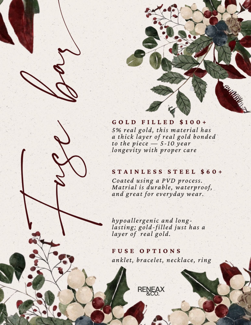 Permanent Jewelry Bar in Austin at Clover + Maven