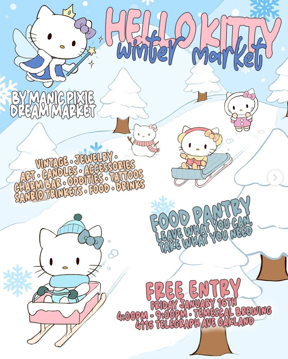 Hello Kitty Winter Market in Oakland at Temescal Brewing
