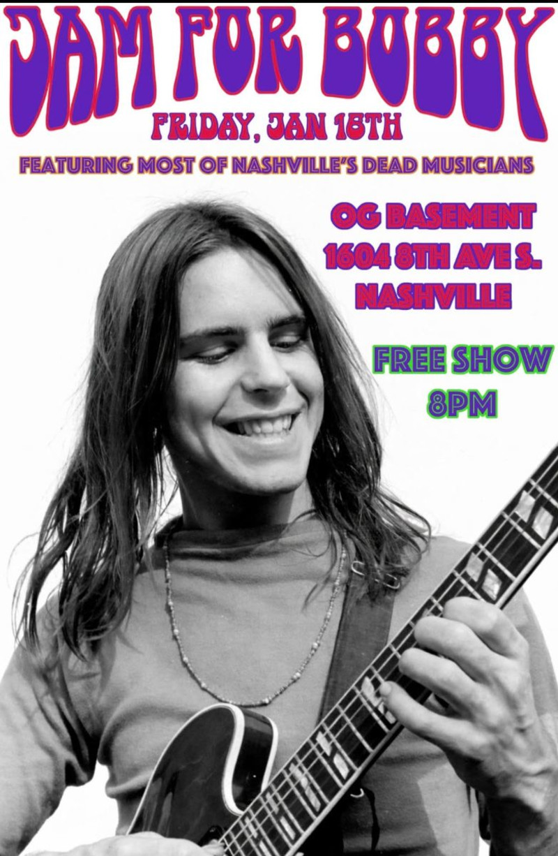 Free Show! Jam for Bobby in Nashville at The Basement