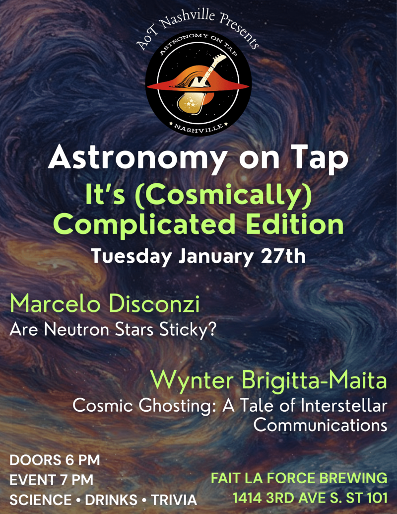 Astronomy on Tap – It’s (Cosmically) Complicated Edition in