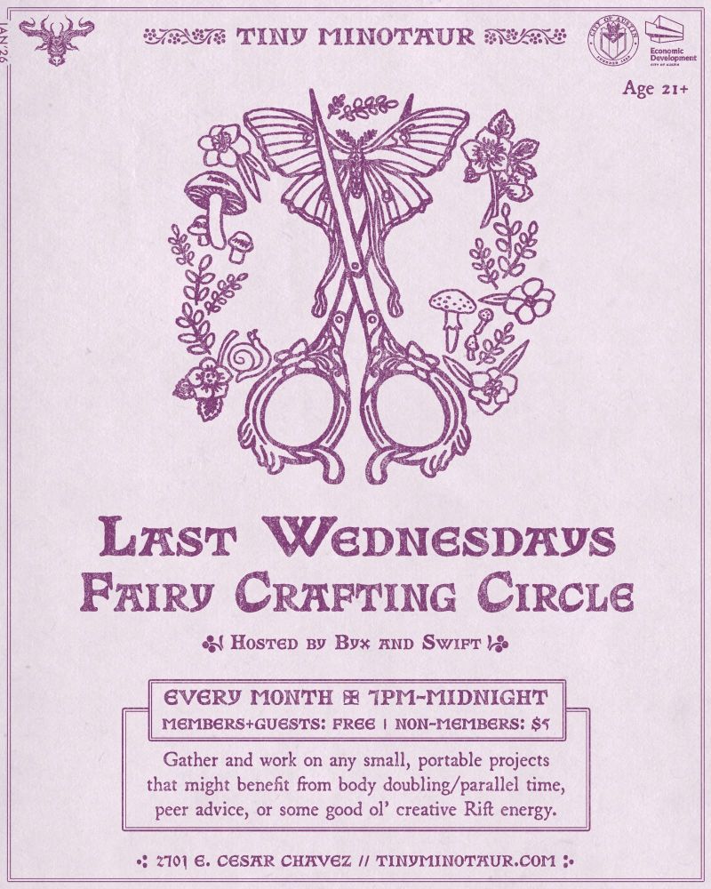 Last Wednesdays Fairy Crafting Circle in Austin at the Tiny