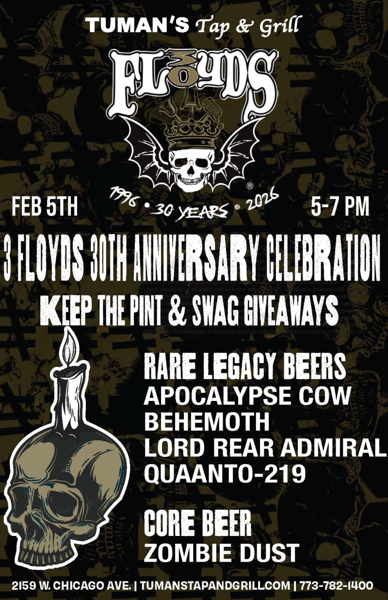 3 Floyds 30th Anniversary Celebration in Chicago at Tuman's Tap