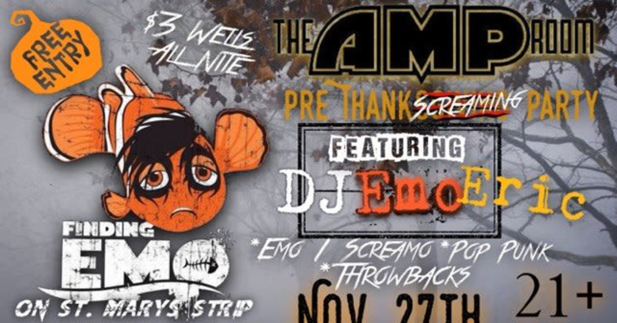 Finding Emo - Thanksgiving Eve Edition in San Antonio at The Amp