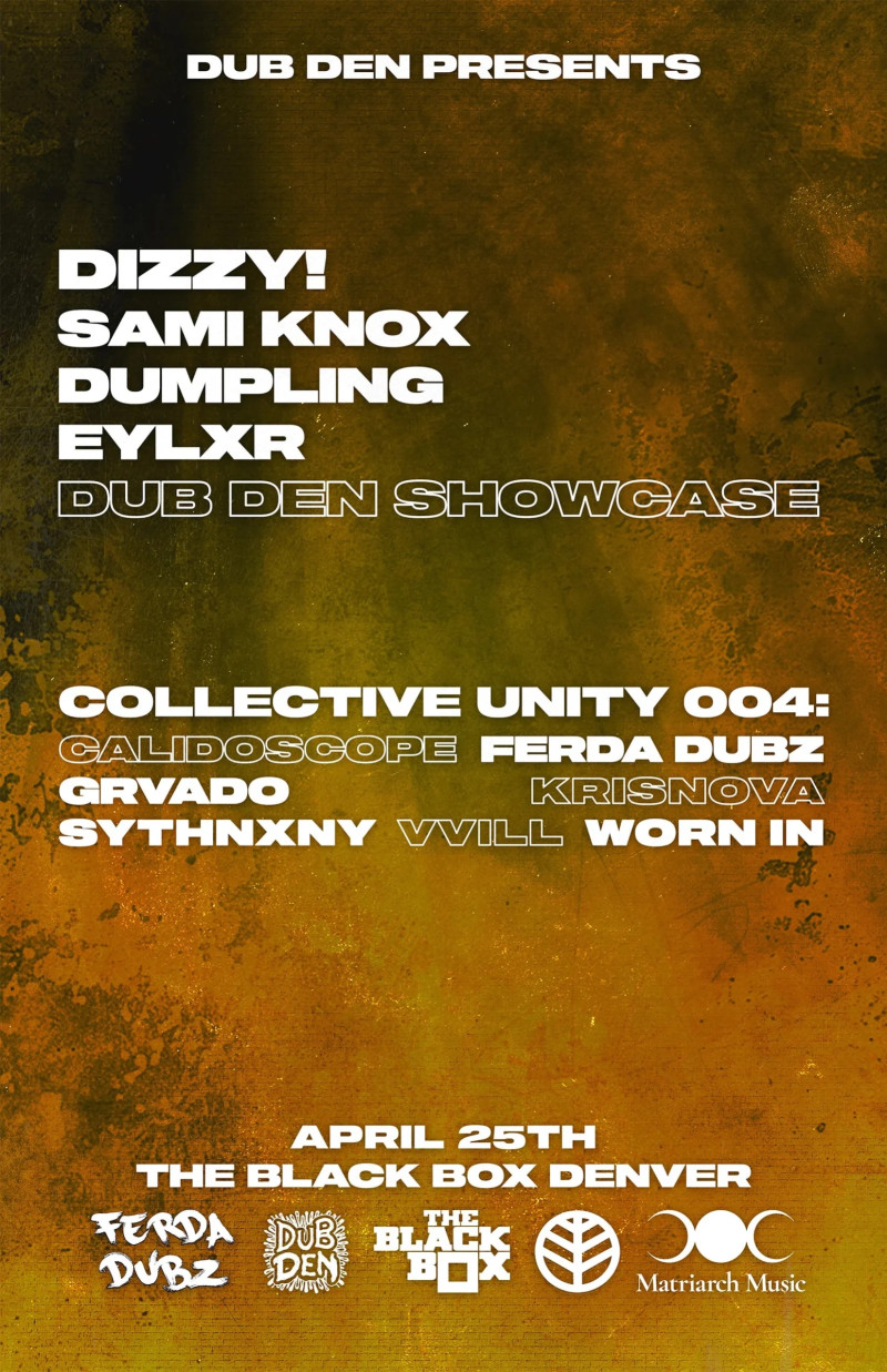 Dub Den Records Dual Room Takeover: Dizzy!, Sami Knox, Dumpling,