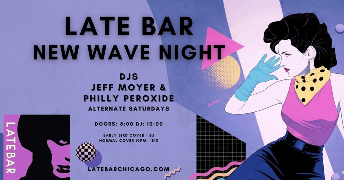 New Wave Night Music Video Dance Party in Chicago at Late Bar