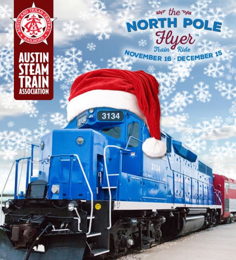 North Pole Flyer Train Ride- Closing Weekend in Cedar Park at