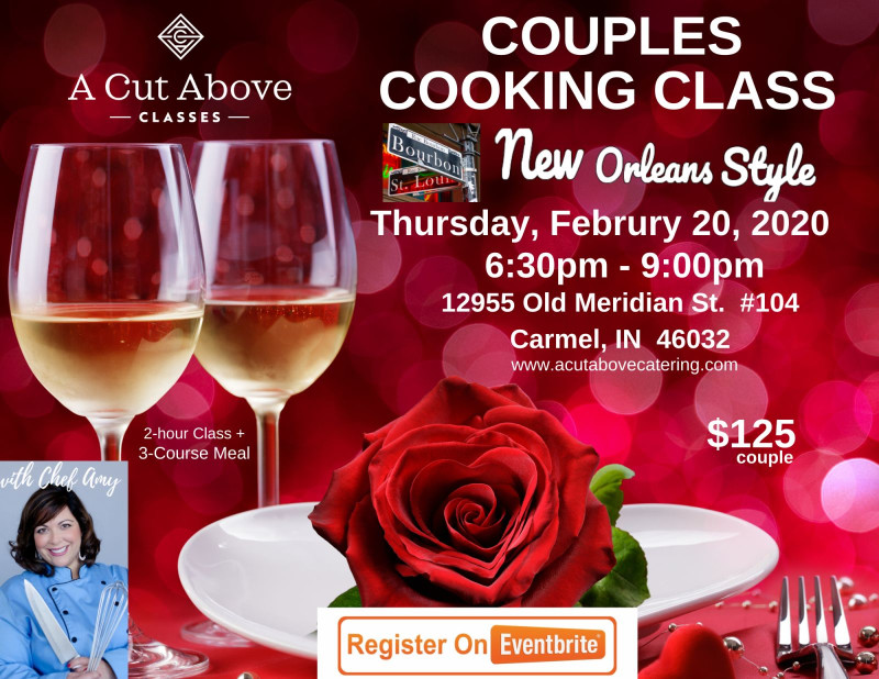 Romantic Couples Cooking Class - New Orleans Style in Carmel at A