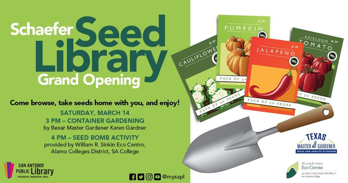 Schaefer Seed Library - Grand Opening in San Antonio at Schaefer