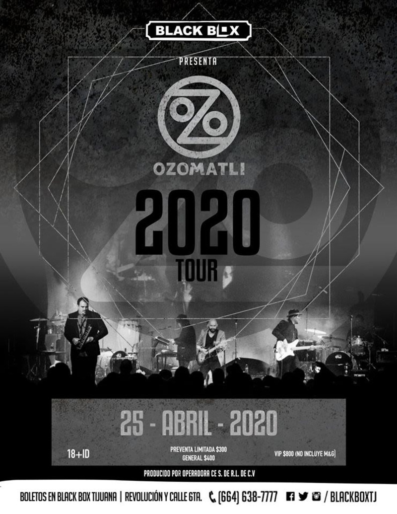 Ozomatli: 2020 Tour (Nueva Fecha Para Anunciar Proximamente) en