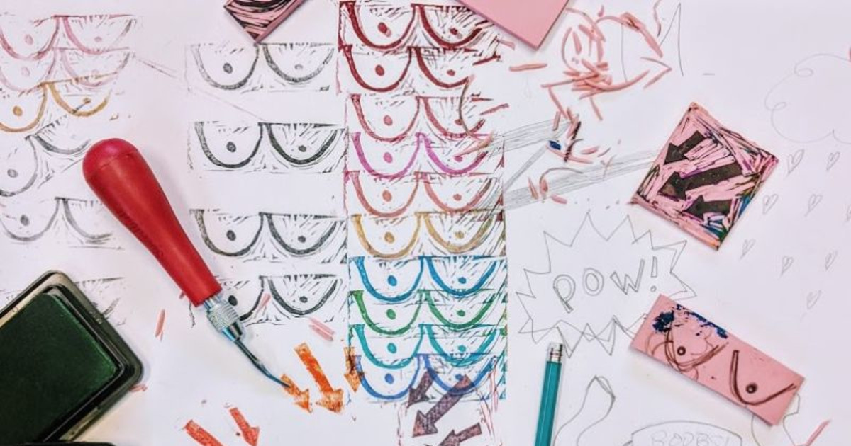 Virtual Workshop: Carve A Rubber Stamp! in Austin at Online