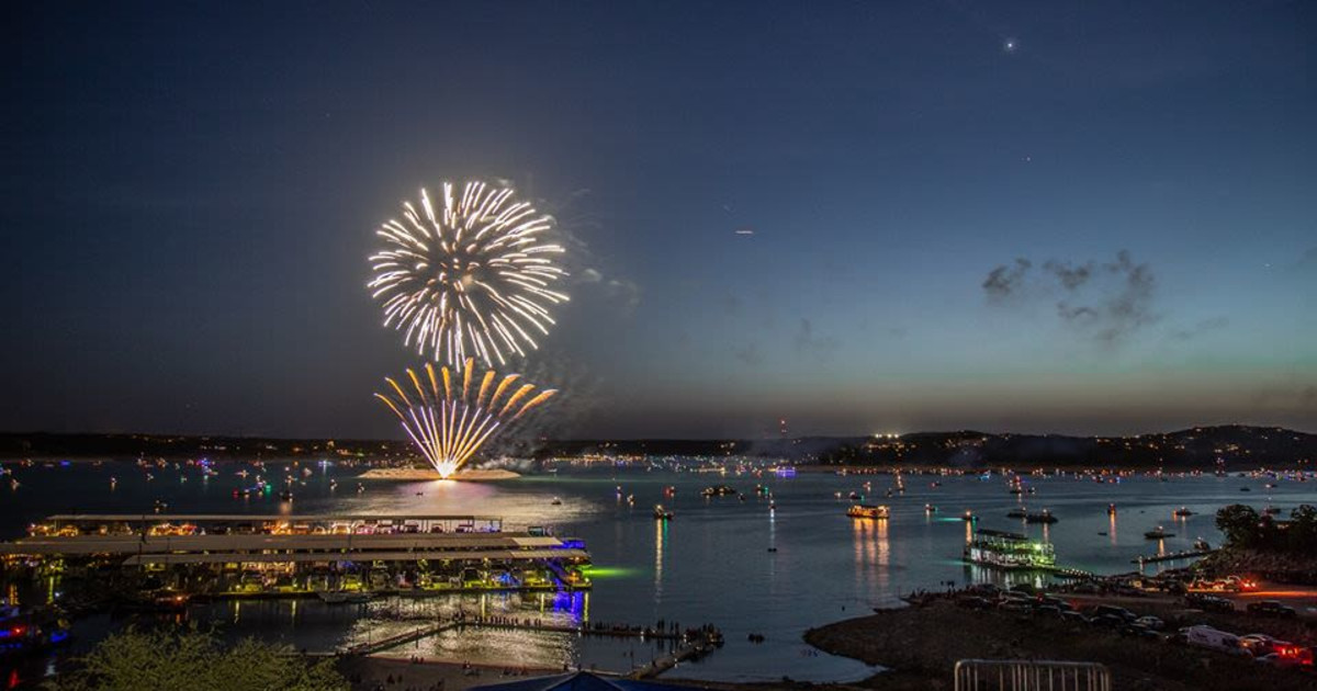 Annual Volente Beach Fireworks Show and VIP BBQ Dinner in Leander