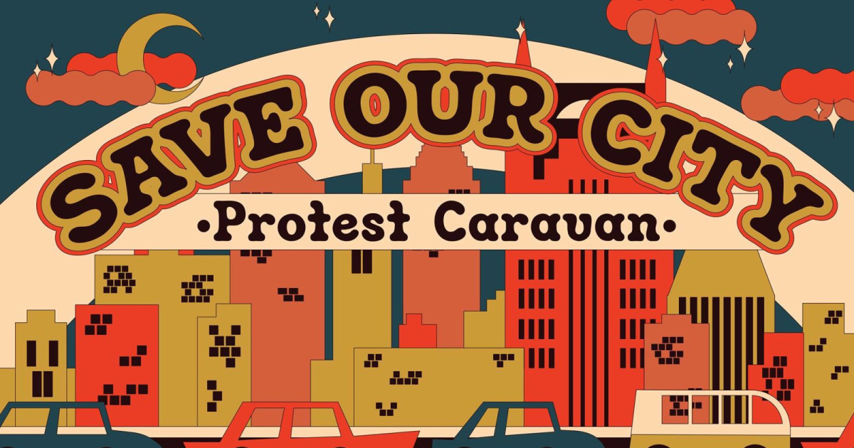 Save Our City: A Protest Caravan in Nashville at Downtown