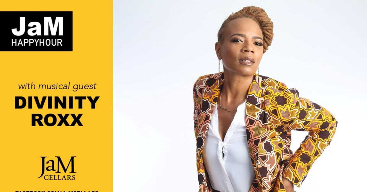 #Jamhappyhour with Divinity Roxx in Napa at JaM Cellars