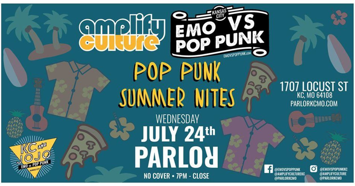 Pop Punk Summer Nites at Parlor : Emo Vs Pop Punk Kc in Kansas City at