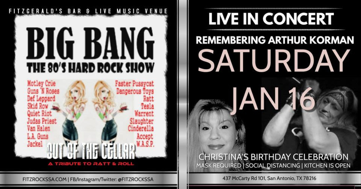 Big Bang Rocks The 80s w/ Out of The Cellar in San Antonio at