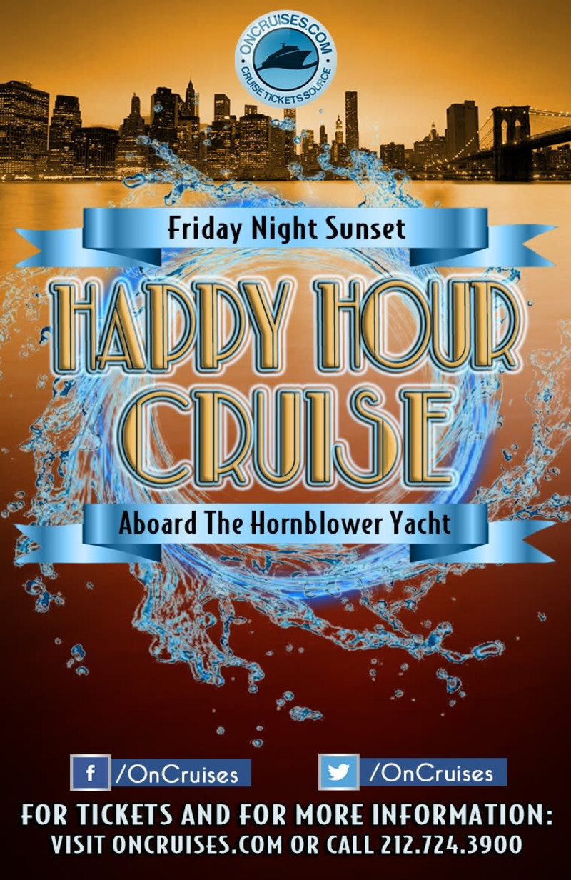 Friday Night Sunset Happy Hour Cruise in New York at Pier 40