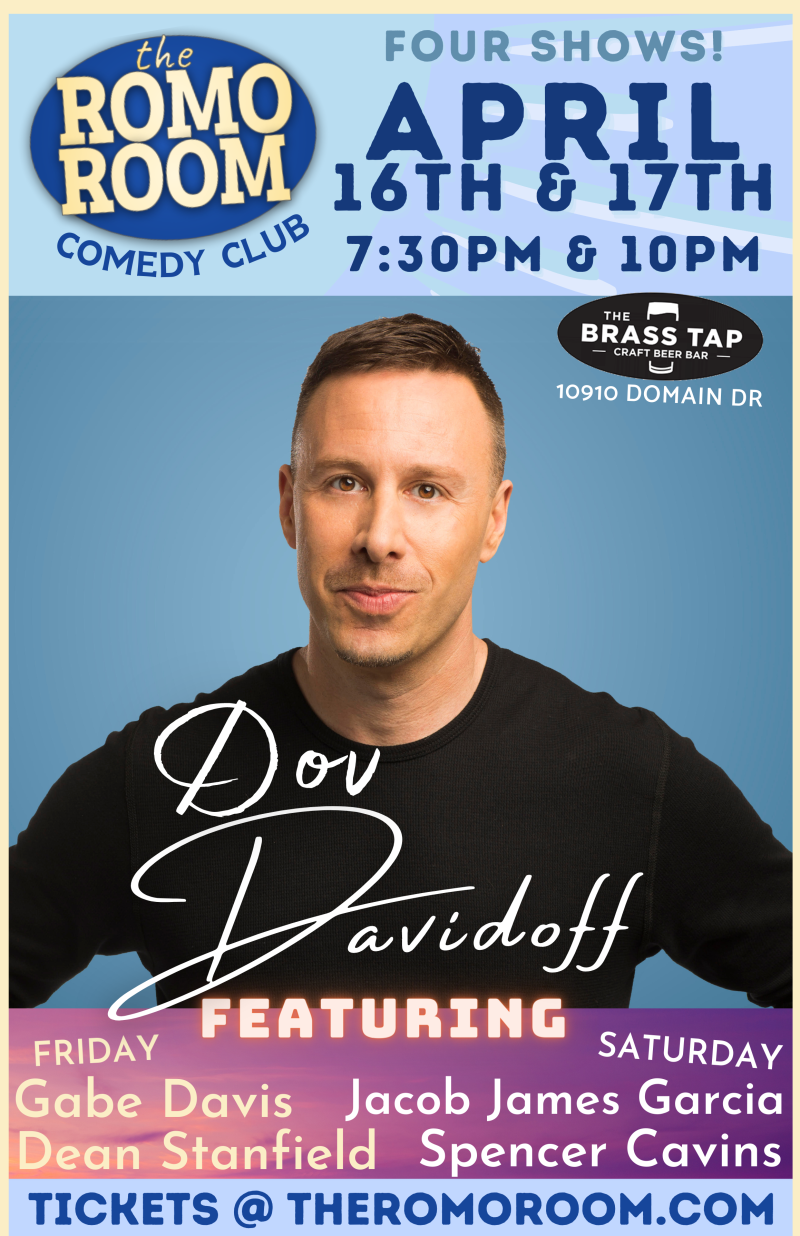 Dov Davidoff LIVE (4 Shows) in Austin at NorthStar Comedy Club