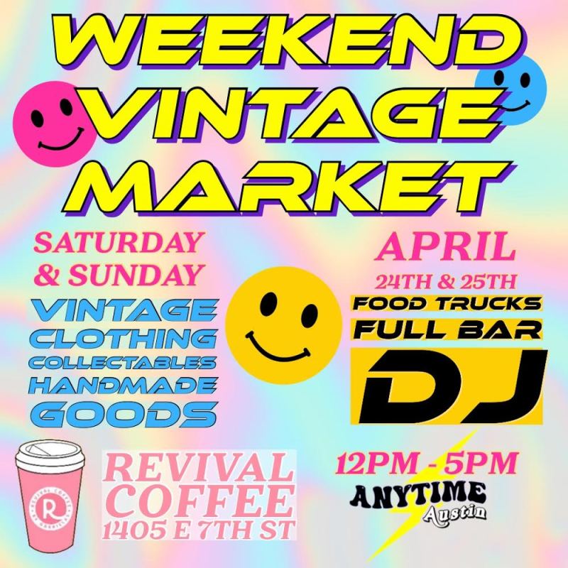 Vintage Weekend Market in Austin at Revival Coffee