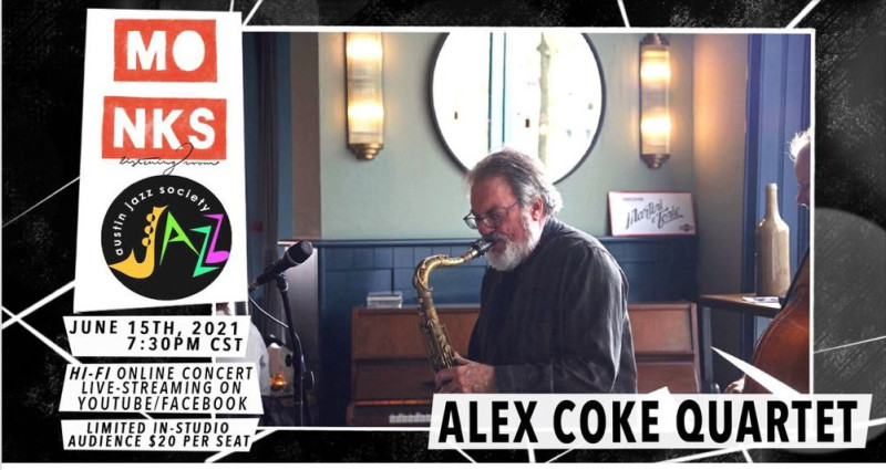 Alex Coke Quartet for Project Safety Net in Austin at Monks Jazz