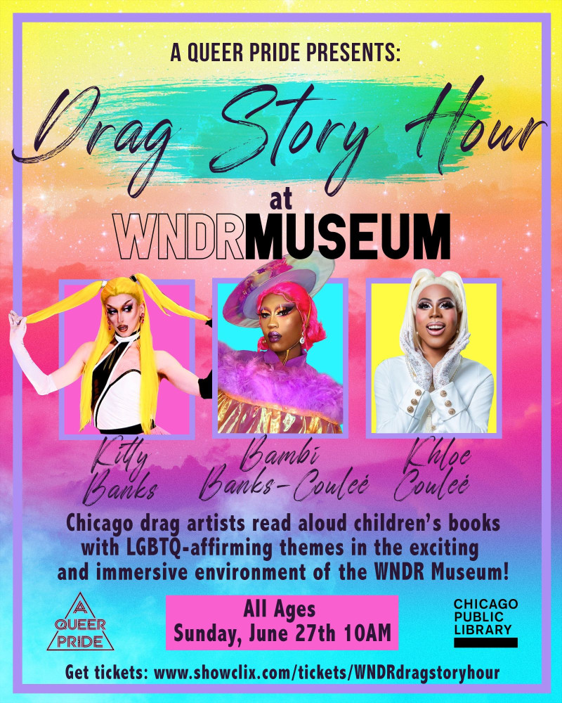 Drag Story Hour in Chicago at WNDR Museum