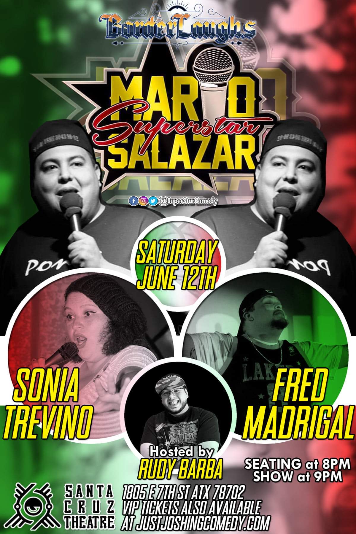 BorderLaughs Comedy Show Vol. 16 Mario Salazar in Austin at Santa
