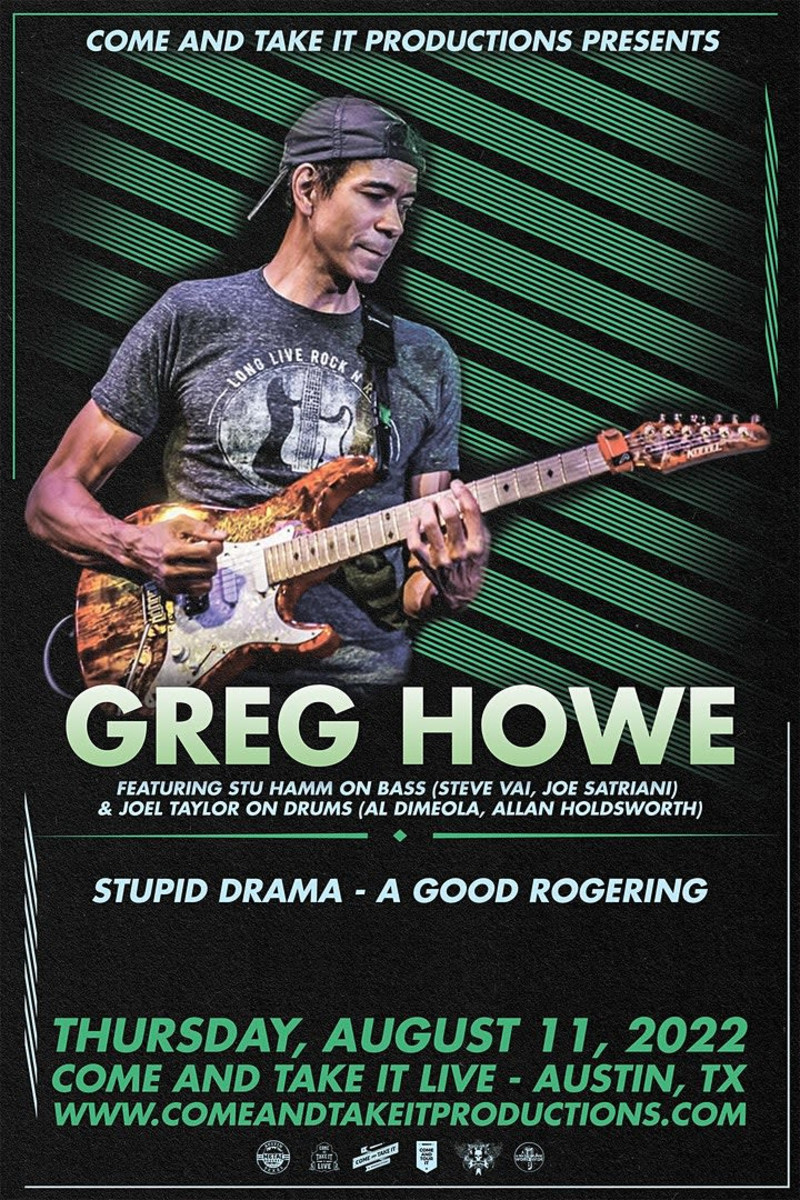 GREG HOWE (Featuring Stu Hamm on bass & Joel Taylor on drums) in