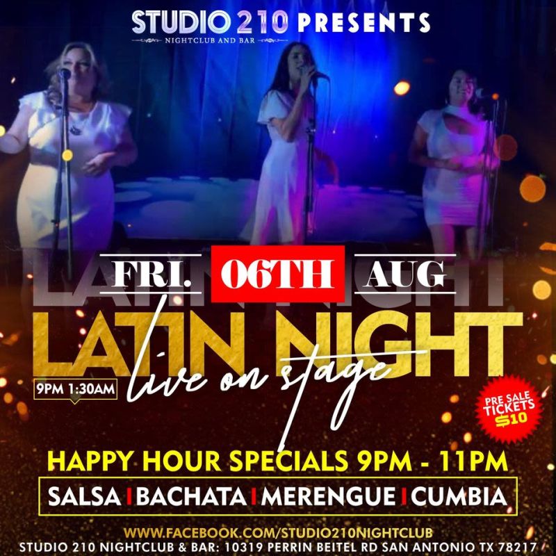 Live Latin Night! in San Antonio at Studio 210 Nightclub and Bar