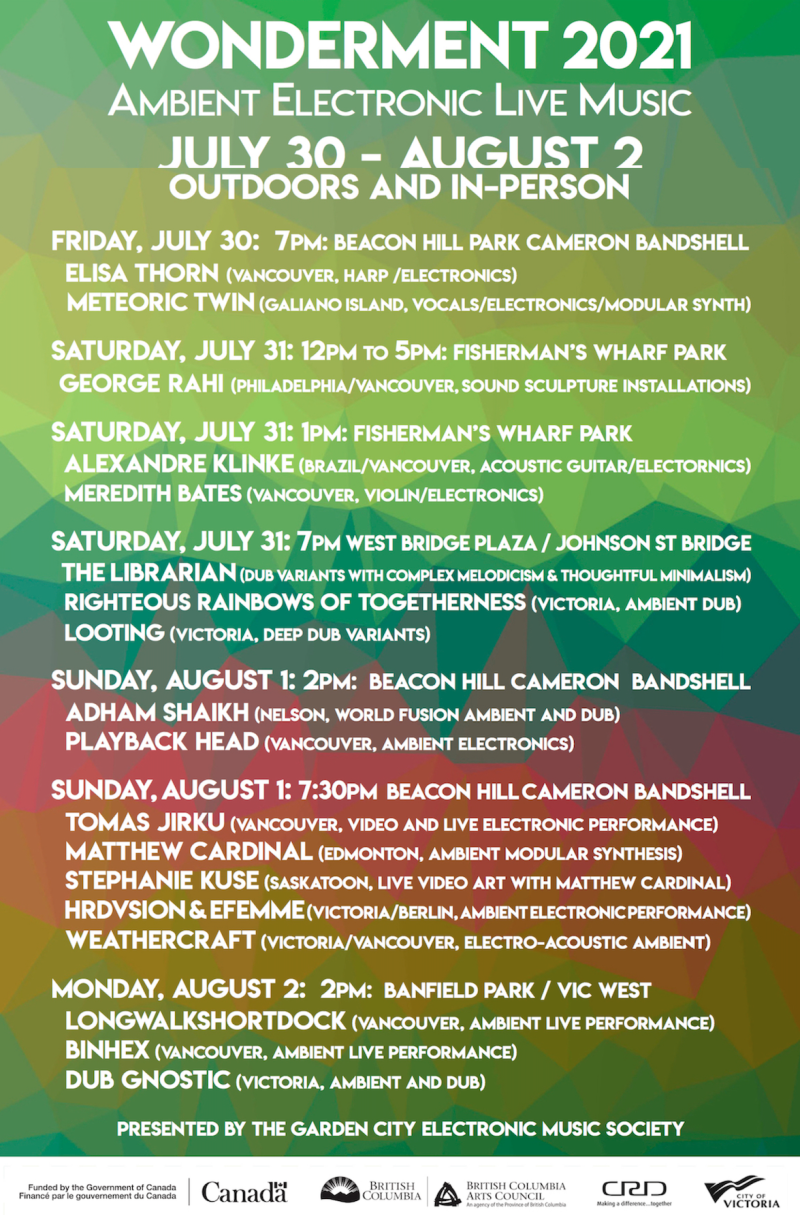 Wonderment Festival 2021 in Victoria at Various Locations