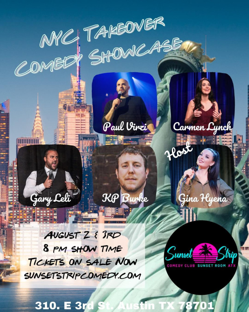 NYC Takeover Comedy Showcase in Austin at Sunset Strip Comedy